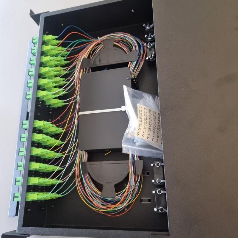 48 Core 2U Pull-out Fully Equipped (with simplex SC/APC&Colored Pigtail ...