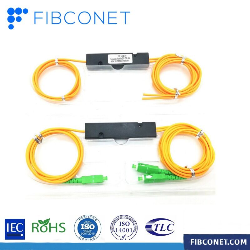 1X2 Small Box 3.0mm 1M SC/APC FBTスプリッター - Fibconet 通信